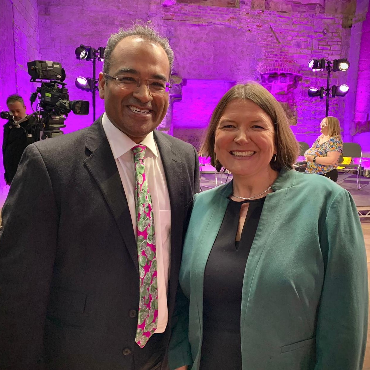 At the Channel 4 local election debate - Ellie Chowns MP for North ...